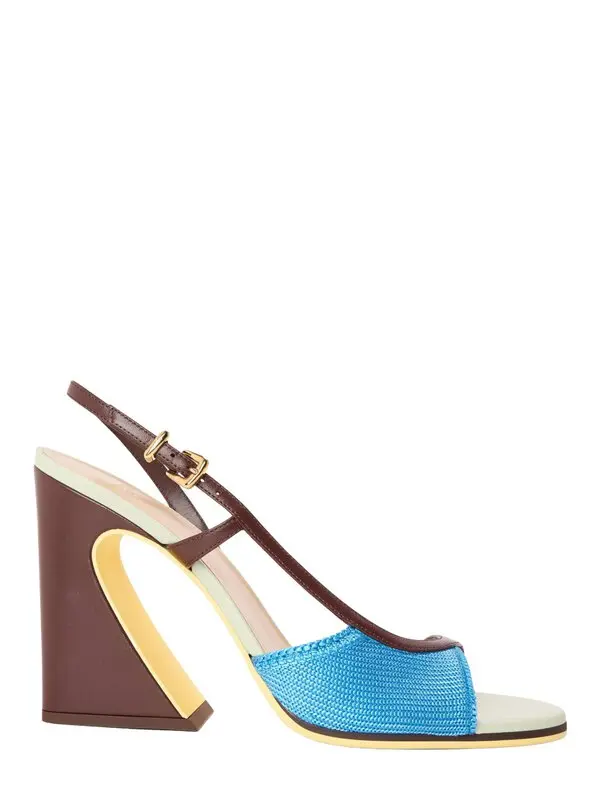 Fendi Slingback High Heel Sandals - Red