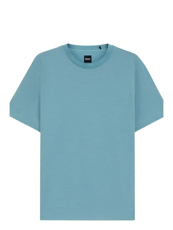 Hugo Boss Textured Crewneck T-shirt - Blue