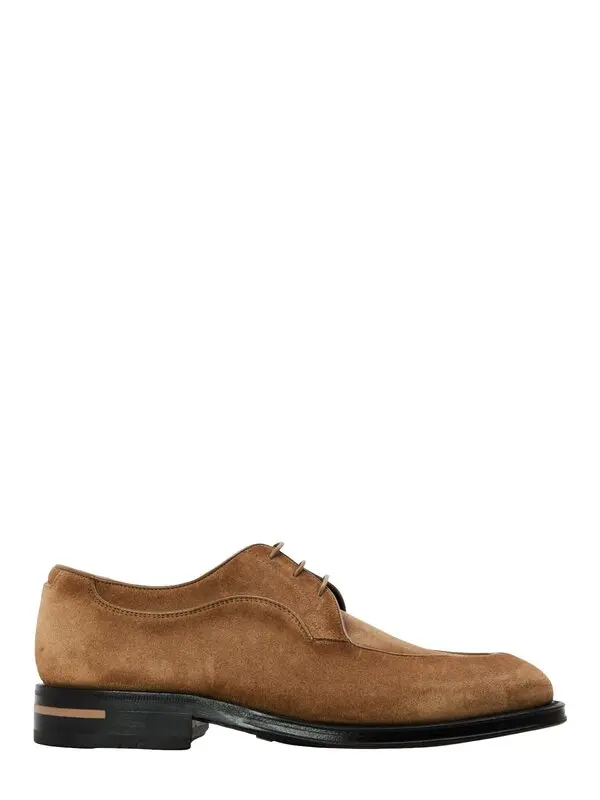 Hugo Boss Suede Lace-up Dress Shoe - Brown