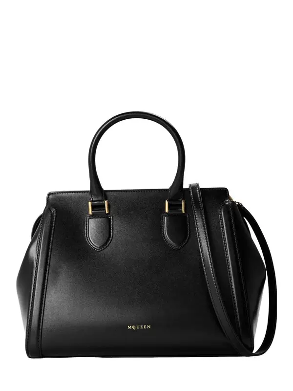 Alexander McQueen Grained Leather Tote Bag - Black