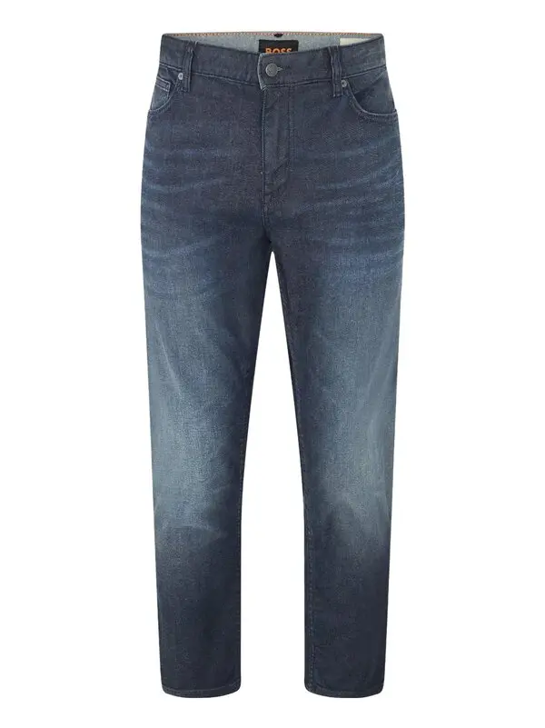 Hugo Boss Cropped Straight-leg Jeans - Blue