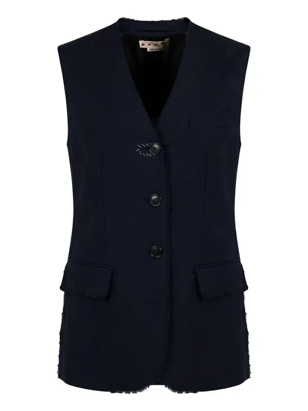 Marni Slim-fit Solid-colored Suit Vest - Blue