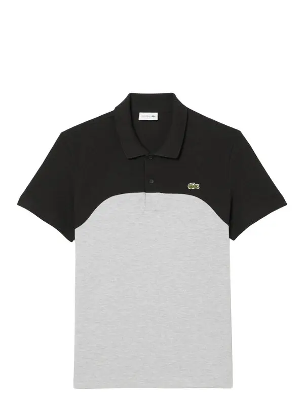 Lacoste Colorblock Shortsleeve Polo Shirt - Grey