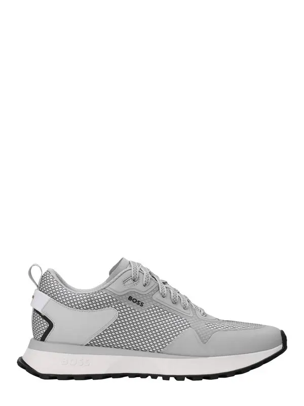 Hugo Boss Mesh Panel Lace-up Trainers - Gray