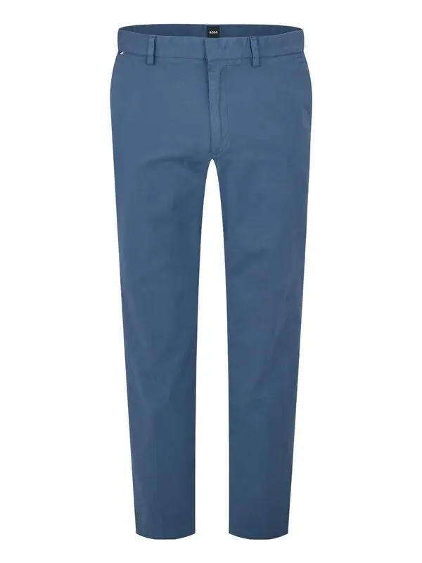 Hugo Boss Slim Fit Chinos With Logo Detail - Blue