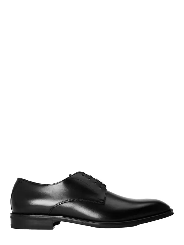 Hugo Boss Leather Derby Shoes - Black