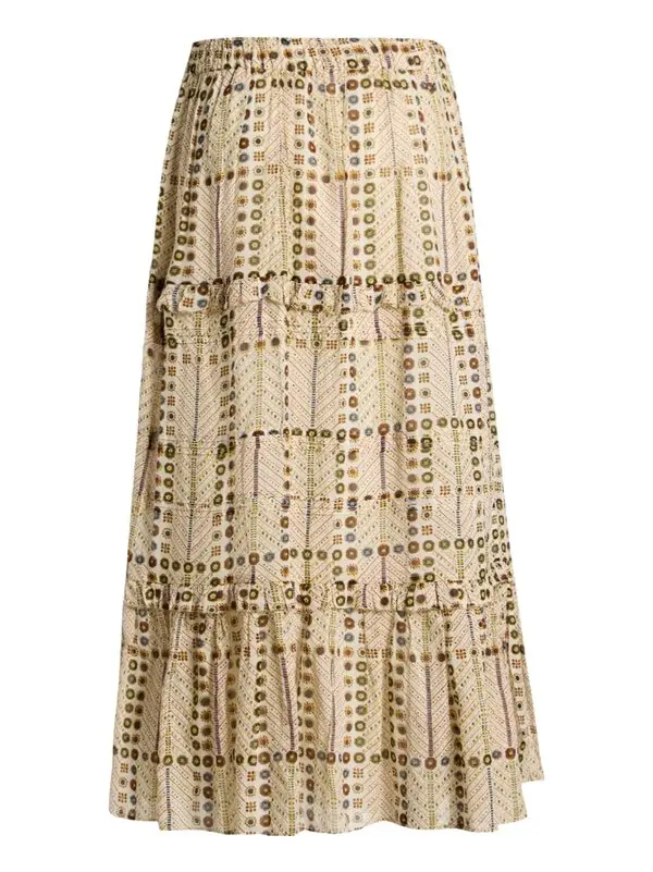 Isabel Marant Étoile Tiered Midi Skirt - Sand-colored