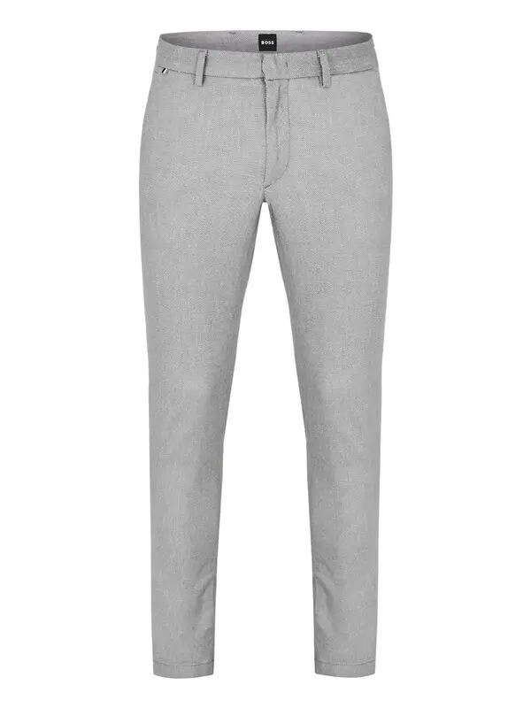 Hugo Boss Textured Cropped Chinos - Grey