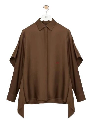 Loewe Silk Cape Shirt - Brown