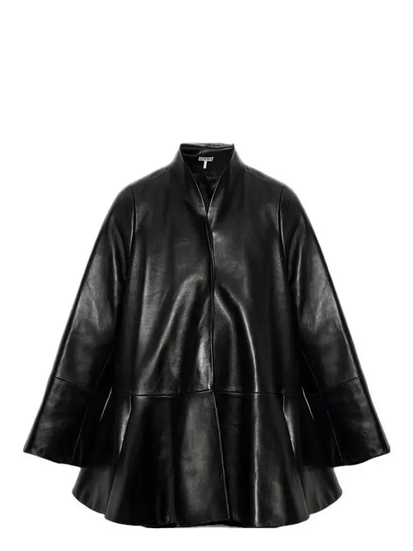 Loewe Short Nappa Lambskin Coat - Black