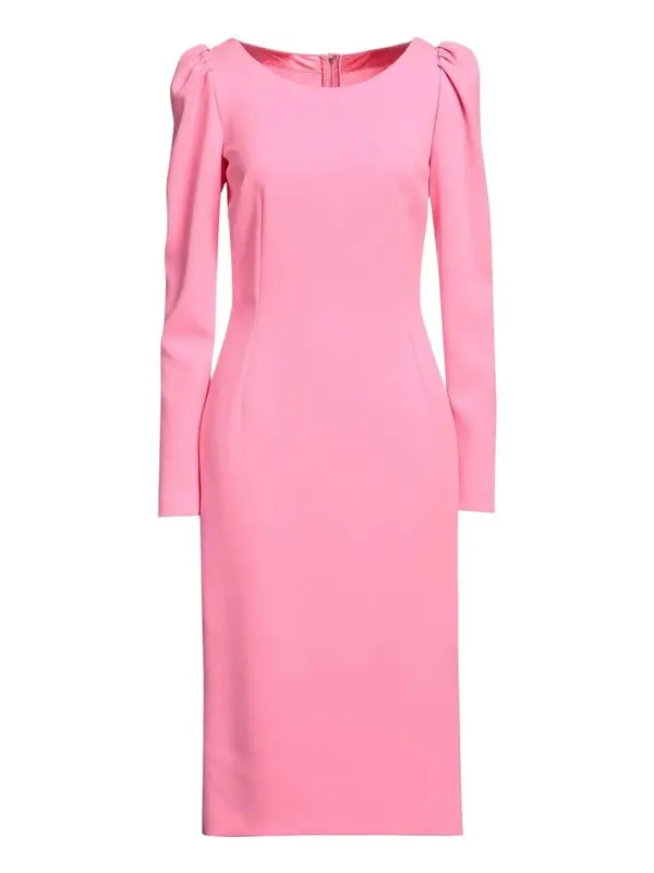 Dolce & Gabbana Fitted Bodycon Dress With Long Sleeves - Pink