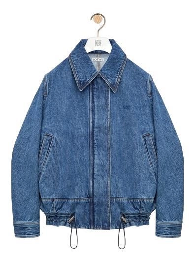 Loewe Drawstring Denim Jacket - Blue