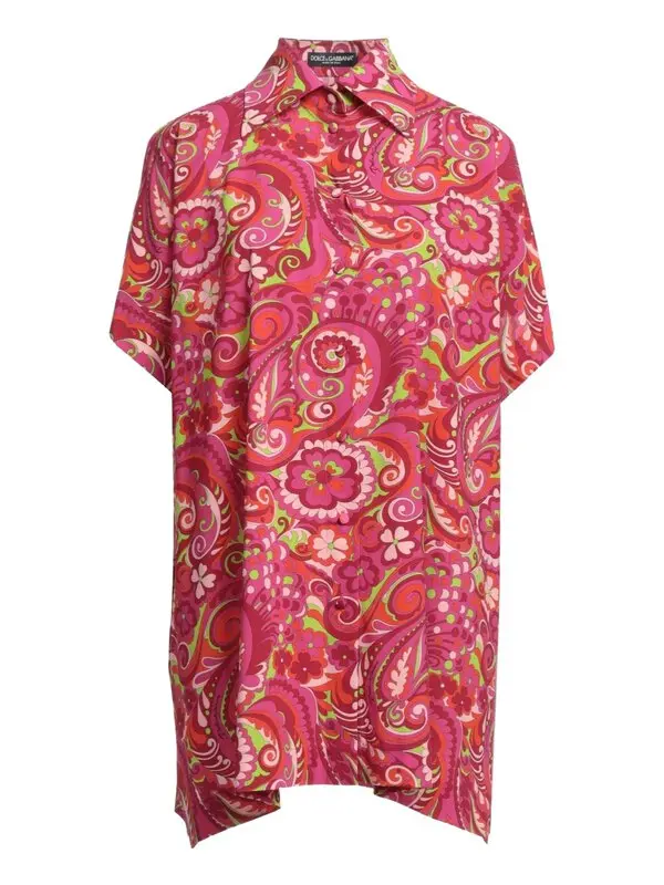 Dolce & Gabbana Short-sleeve Floral Print Shirt - No