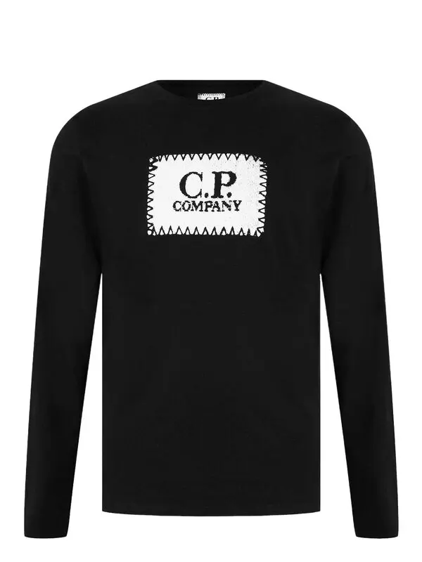 C.P. COMPANY Long Sleeve Crew Neck T-shirt - Black