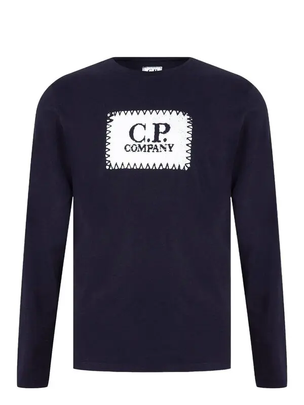 C.P. COMPANY Long Sleeve Crew Neck T-shirt - Black