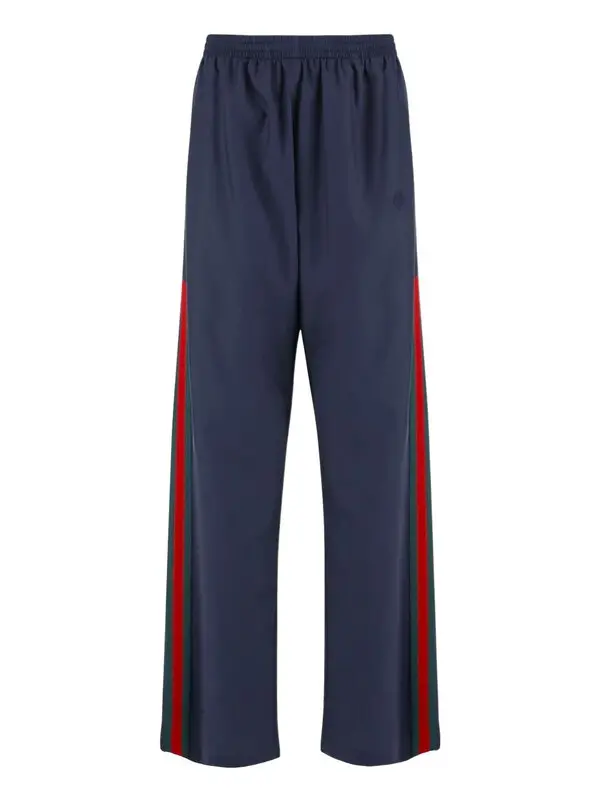 Gucci Technical Silk Poplin Pants With Web Detail - No
