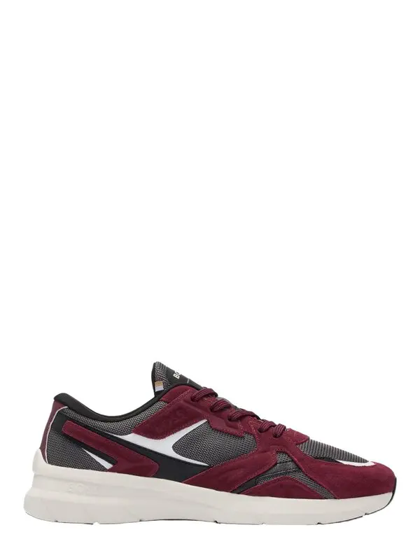 Hugo Boss Color-block Paneled Sneakers - Red