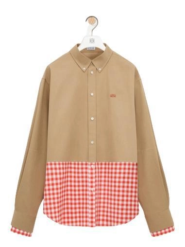 Loewe Shirt In Cotton Twill And Poplin - Light Brown