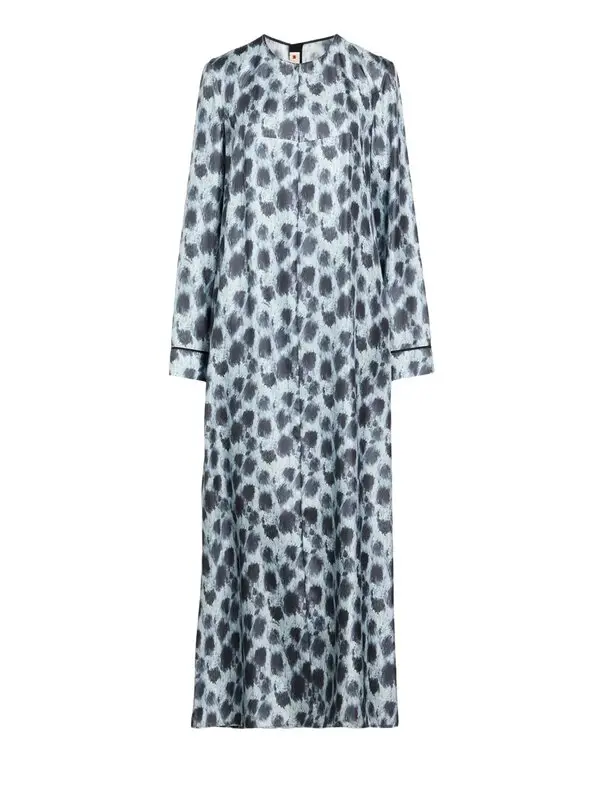 Marni Animal Print Flared Skirt - Gray