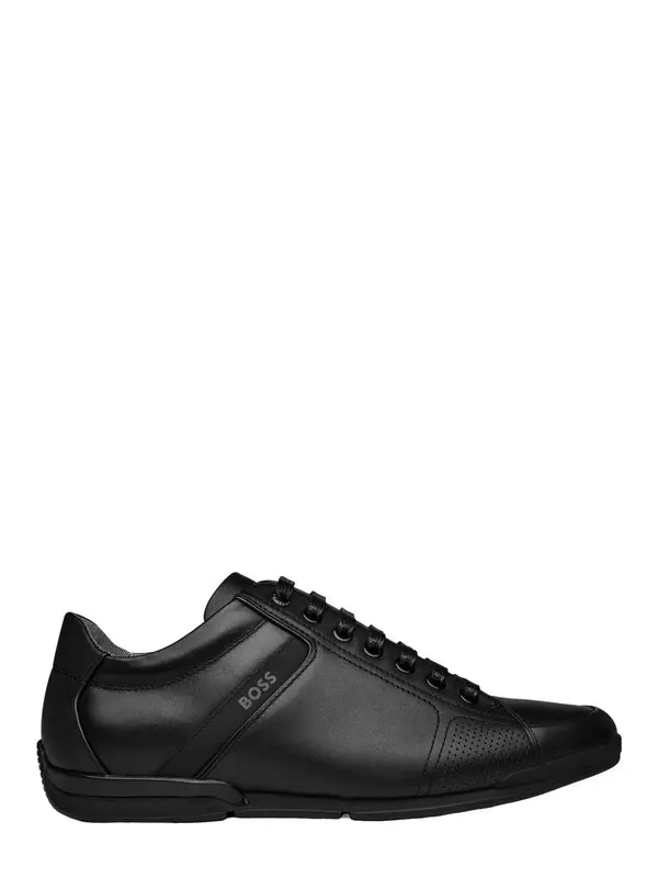 Hugo Boss Saturn Low Top Premium Leather Trainers - No