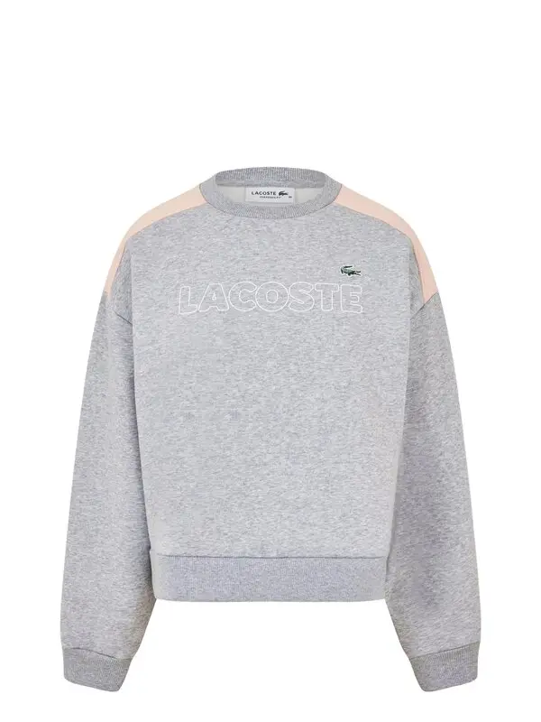 Lacoste Cropped Crewneck Sweatshirt - No
