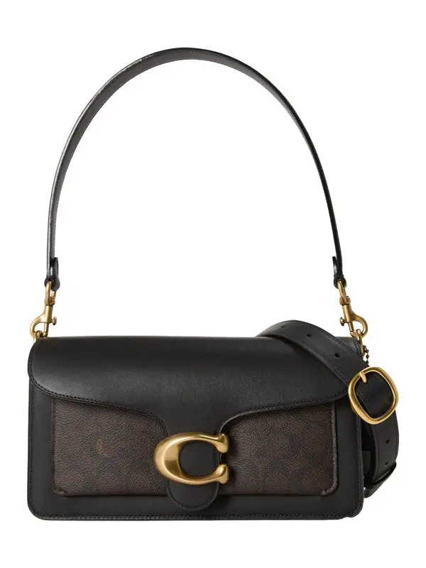 COACH Monogram Signature Shoulder Bag - Black