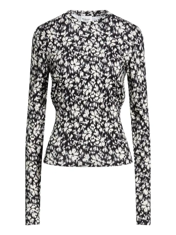 Isabel Marant Étoile Printed Long-sleeve T-shirt - Black
