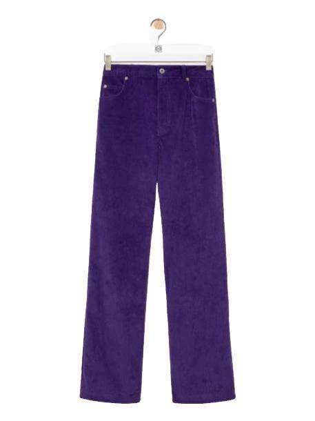 Loewe Cotton Corduroy Trousers - Purple