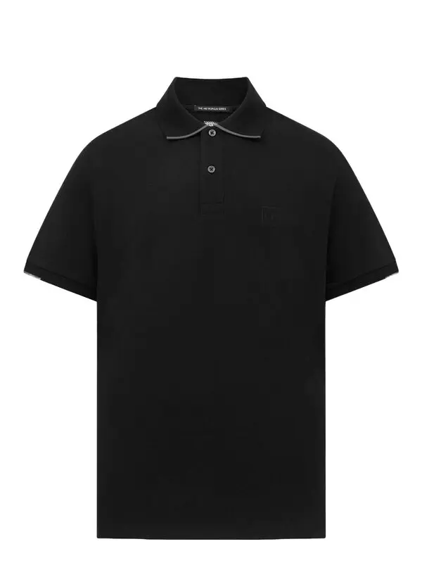 C.P. COMPANY Short Sleeve Polo Shirt - Black