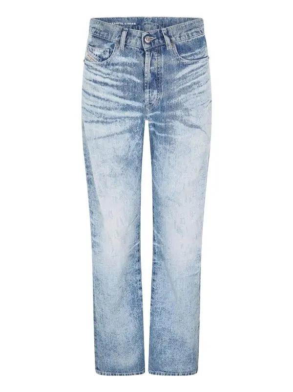 DIESEL® High-waisted Straight-leg Jeans - Blue