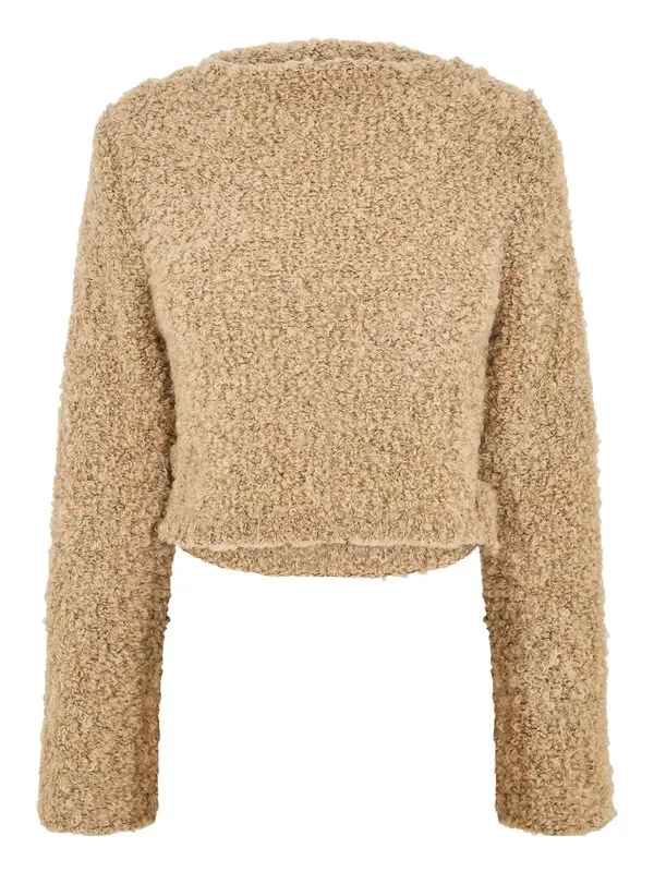 Magda Butrym Cropped Bouclé Top - No