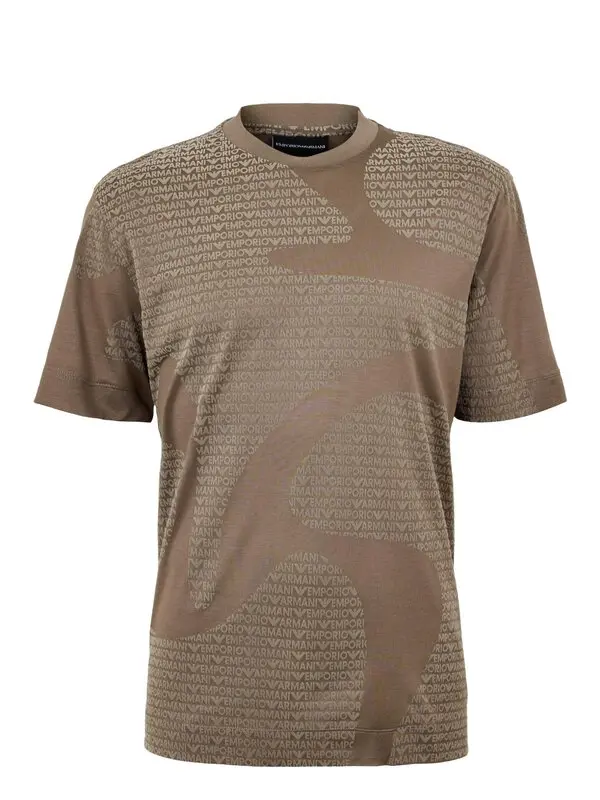 Emporio Armani Crewneck Shortsleeve Tshirt - Brown