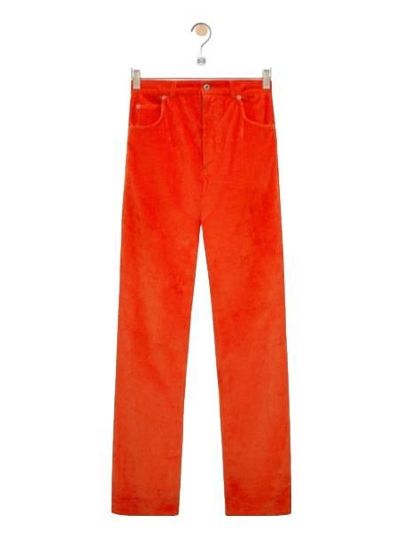 Loewe Cotton Corduroy Trousers - Orange