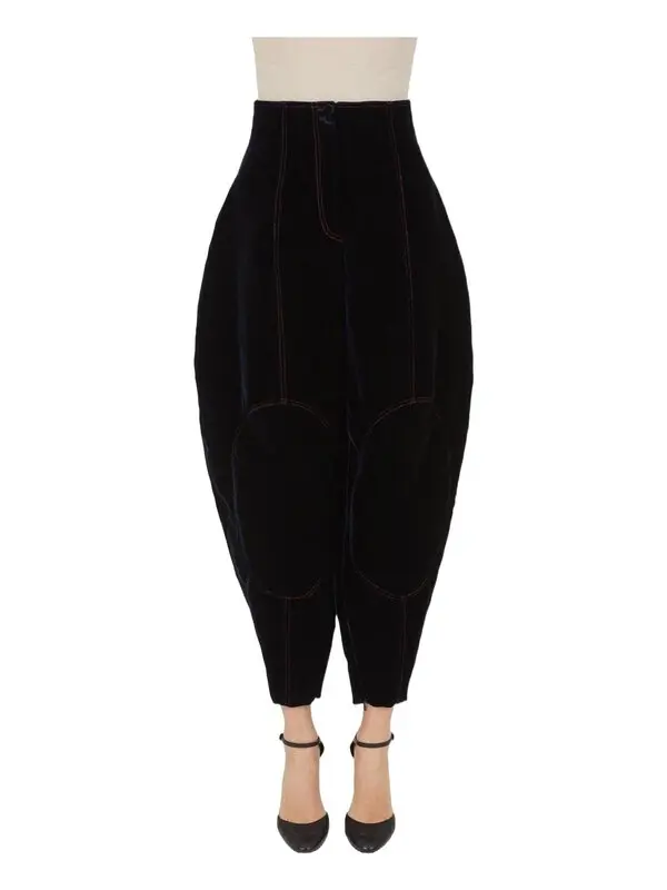 Emporio Armani High-waisted Balloon Trousers - Black