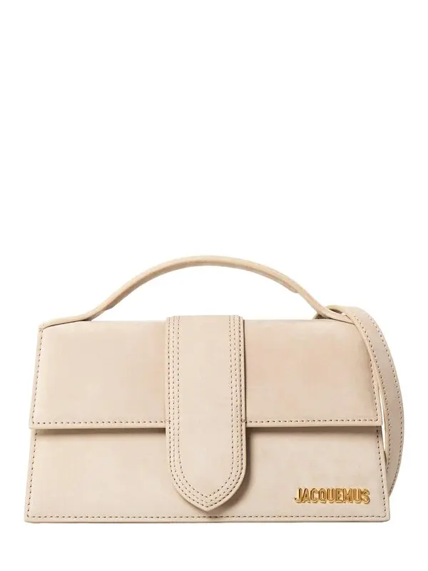 Jacquemus Small Square Bag With Top Handle And Crossbody Strap - Beige