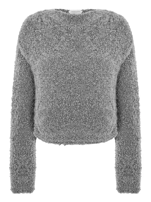 Magda Butrym Cropped Long Sleeve Top - Grey
