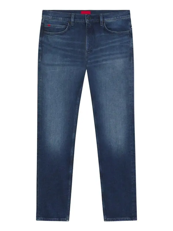Hugo Boss Dark Wash Straight Leg Jeans - Blue