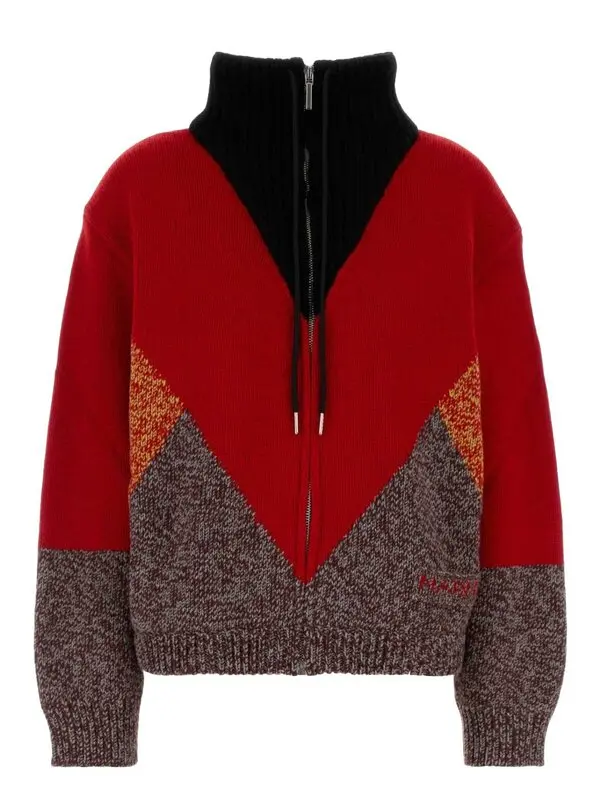 Marni Wool-cashmere Zip-up Jacket - Multicolor