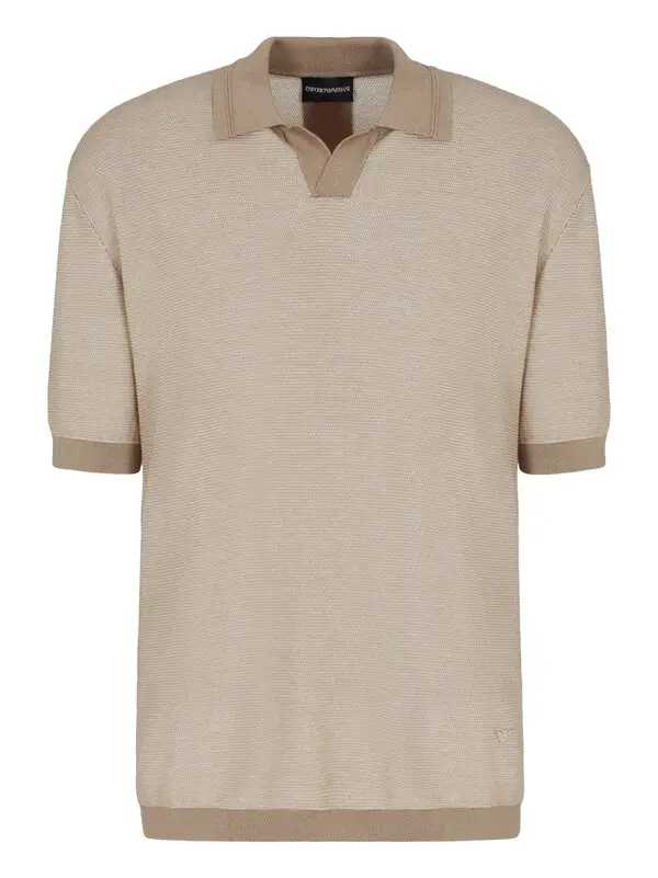 Emporio Armani Knit Shortsleeve Polo Shirt - No