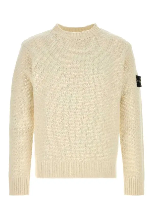 Stone Island Long-sleeved Virgin Wool Blend Sweater - No