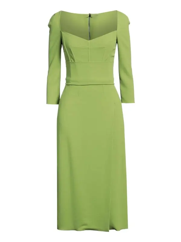 Dolce & Gabbana Solid Colored Flare Skirt - Green