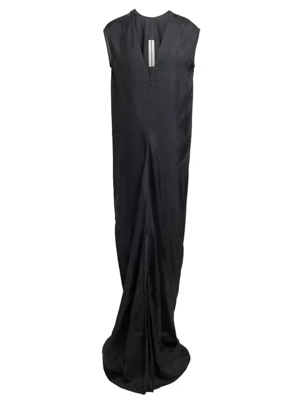 Rick Owens Sleeveless V-neck Maxi Dress - Black