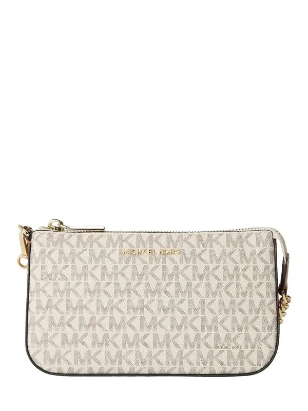 Michael Kors Signature Monogram Chain Clutch Bag - No