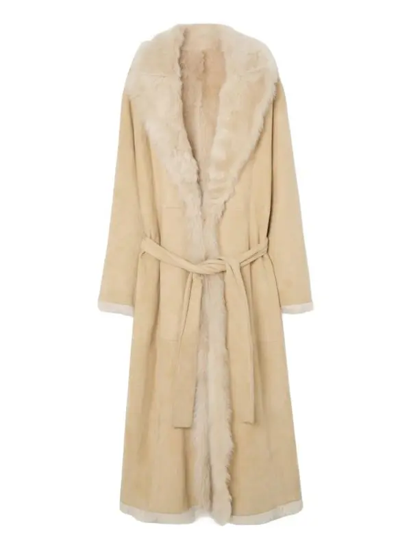 Burberry Shearling Lemesford Coat - Off White