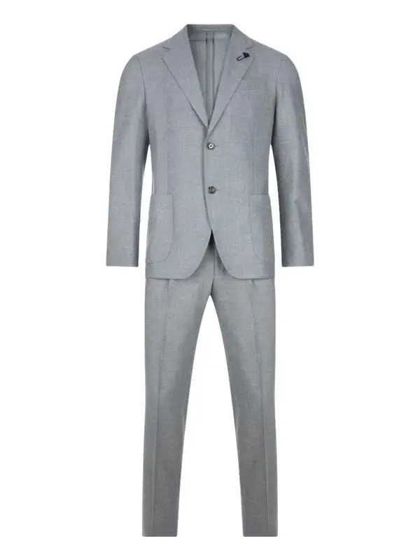 LARDINI Logo Suit Set - Light Gray