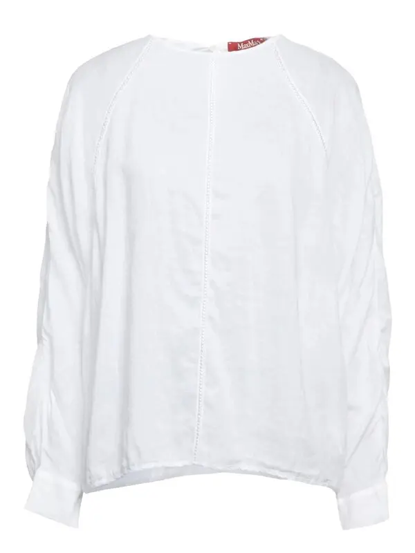 Max Mara Long Sleeve Crewneck Top - Ivory