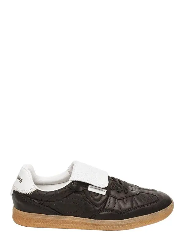 Steve Madden Colorblocked Low Top Quilted Leather Sneakers - Black