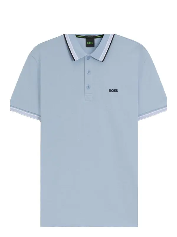 Hugo Boss Paddy Polo Shirt With Contrast Tipping - Blue