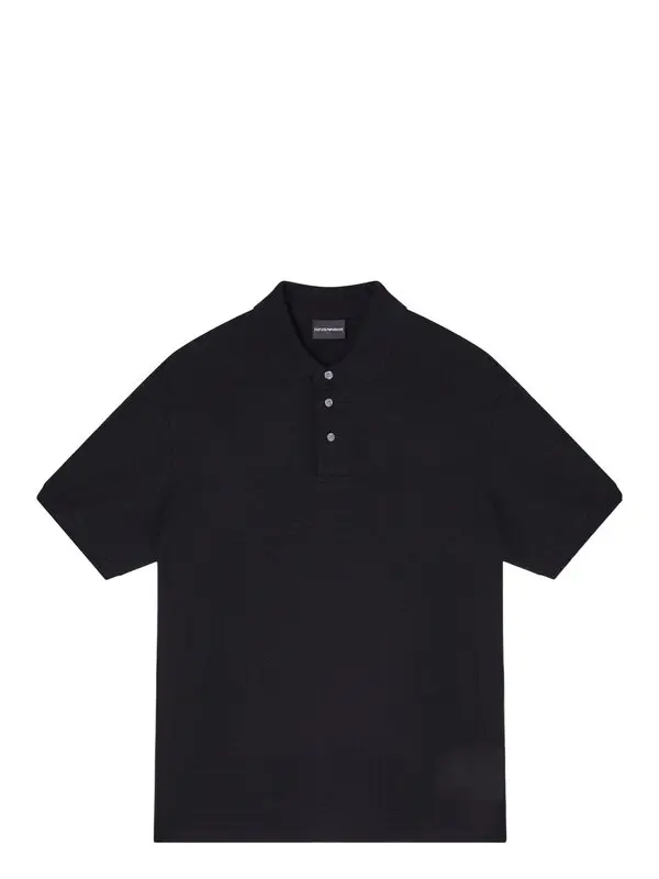 Emporio Armani Short Sleeve Polo Shirt - Black