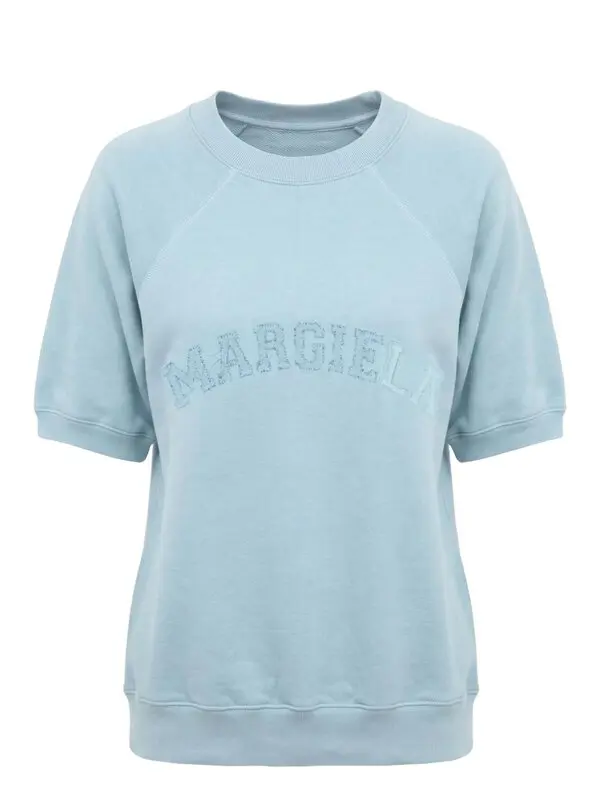 MAISON MARGIELA Embroidered Logo T-shirt - Blue